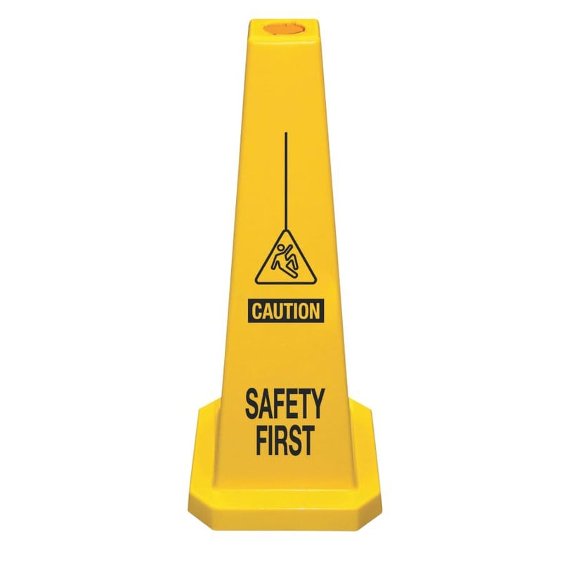 Lamba Safety Cone Safety First Yellow | Larrol Supply Inc.