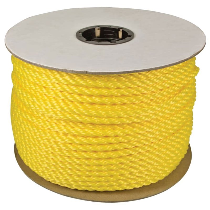 Polypropylene Ropes 1632 lb Cap. 600 ft Polypropylene Yellow | Larrol ...