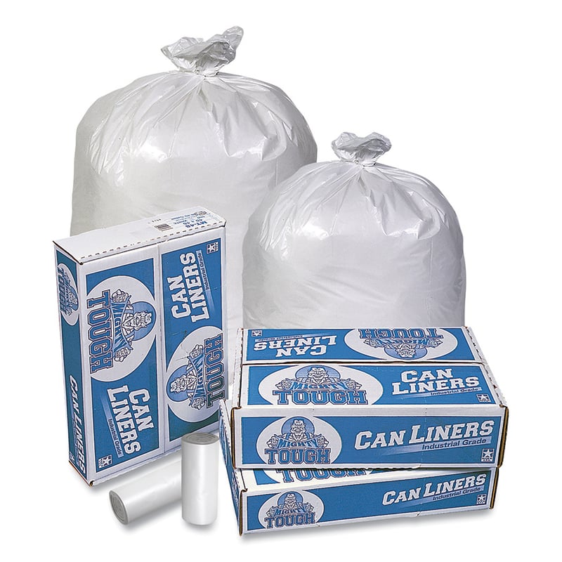 Mighty Tough Trash Liner 12 to 16 gal 0.45 mil 24 in W x 32 in H White ...