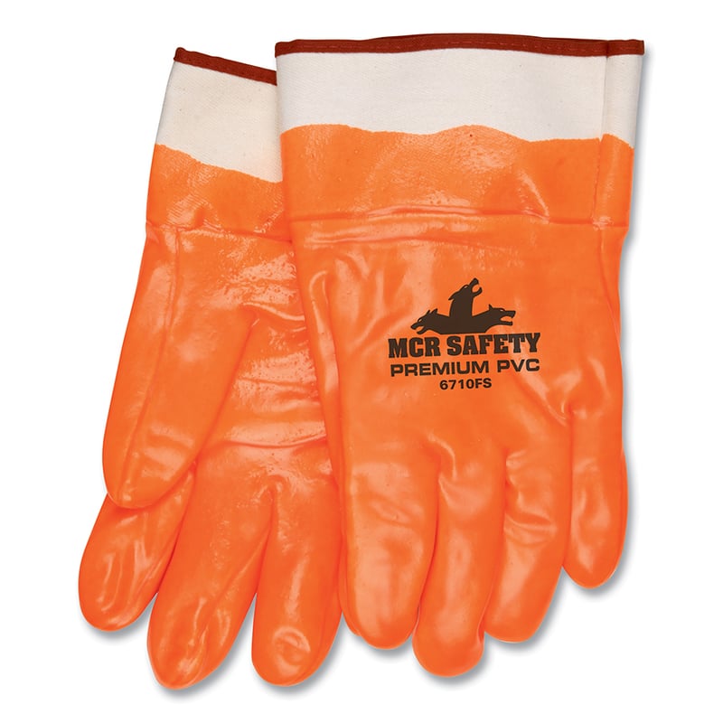 PVC FOAM LINED FLUORESCENT ORANGE SAFTEY CUFF | Larrol Supply Inc.