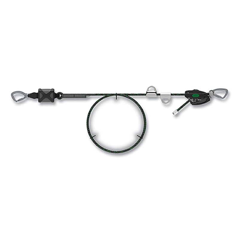 Temporary Horizontal Lifeline System Rope 60 ft L 2 Man With Anchorage ...