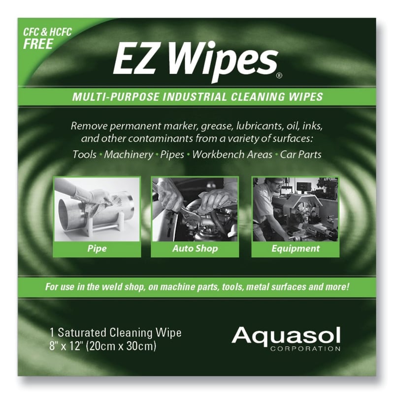EZ Wipe 8 in W x 11 in L Two-sided saturated cleaning wipe sheet ...