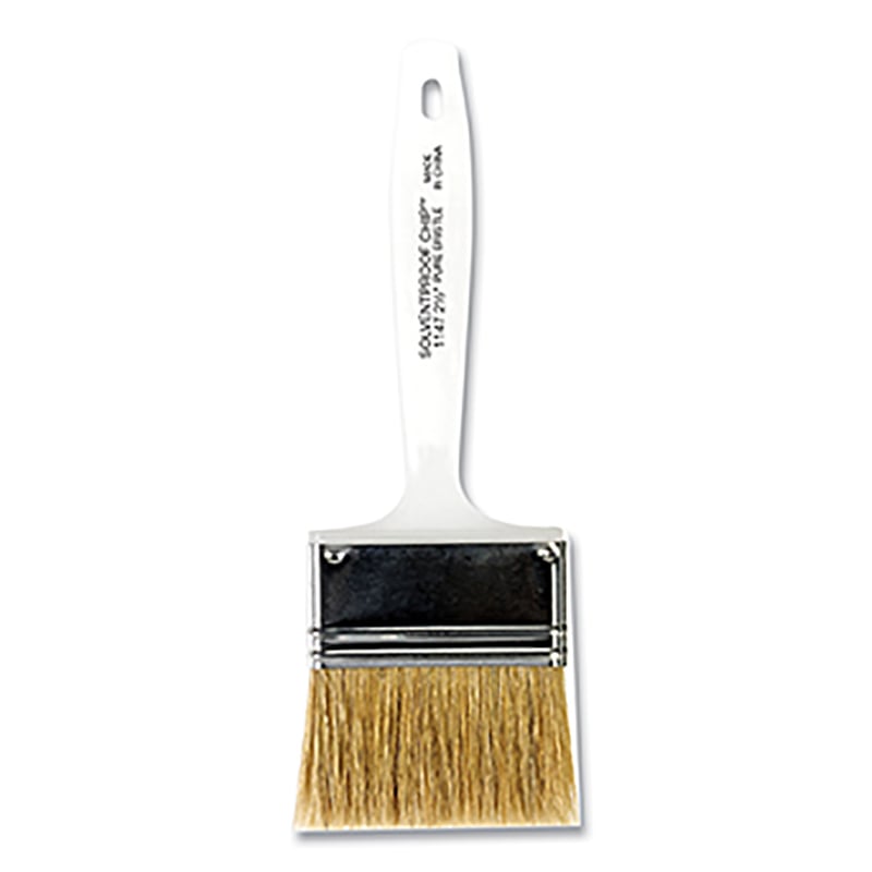 Solvent-Proof Chip Paint Brushes 3 in W China bristle plastic handle ...