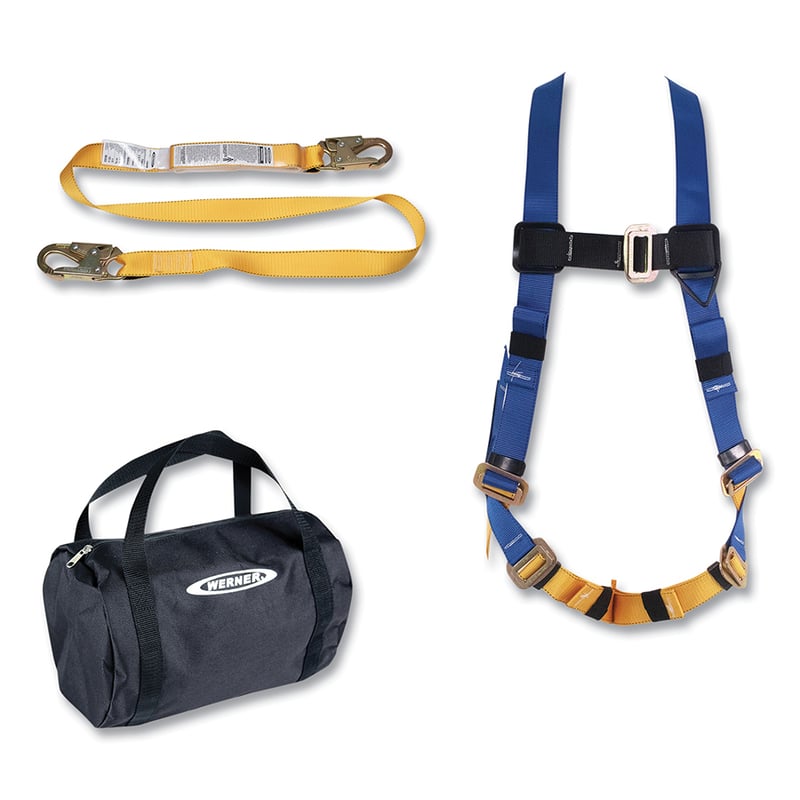Aerial Fall Protection Kit 6 ft Lanyard with Snap Hook Harness ...